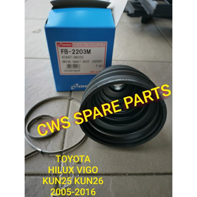5825/JAPAN ONHO DRIVE SHAFT BOOT OUTER TOYOTA HILUX VIGO KUN25 KUN26 FB ...