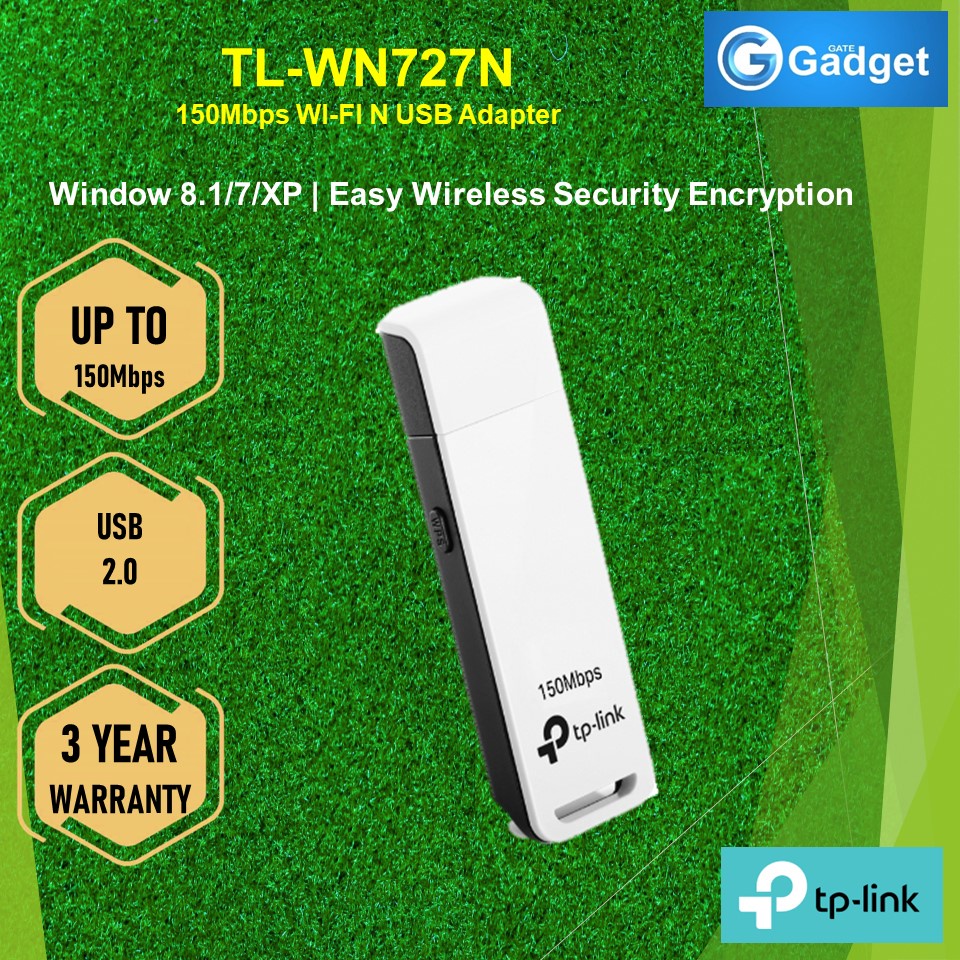 TP LINK TL-WN727N 150Mbps Wireless N USB Adapter | USB 2.0 Cable ...