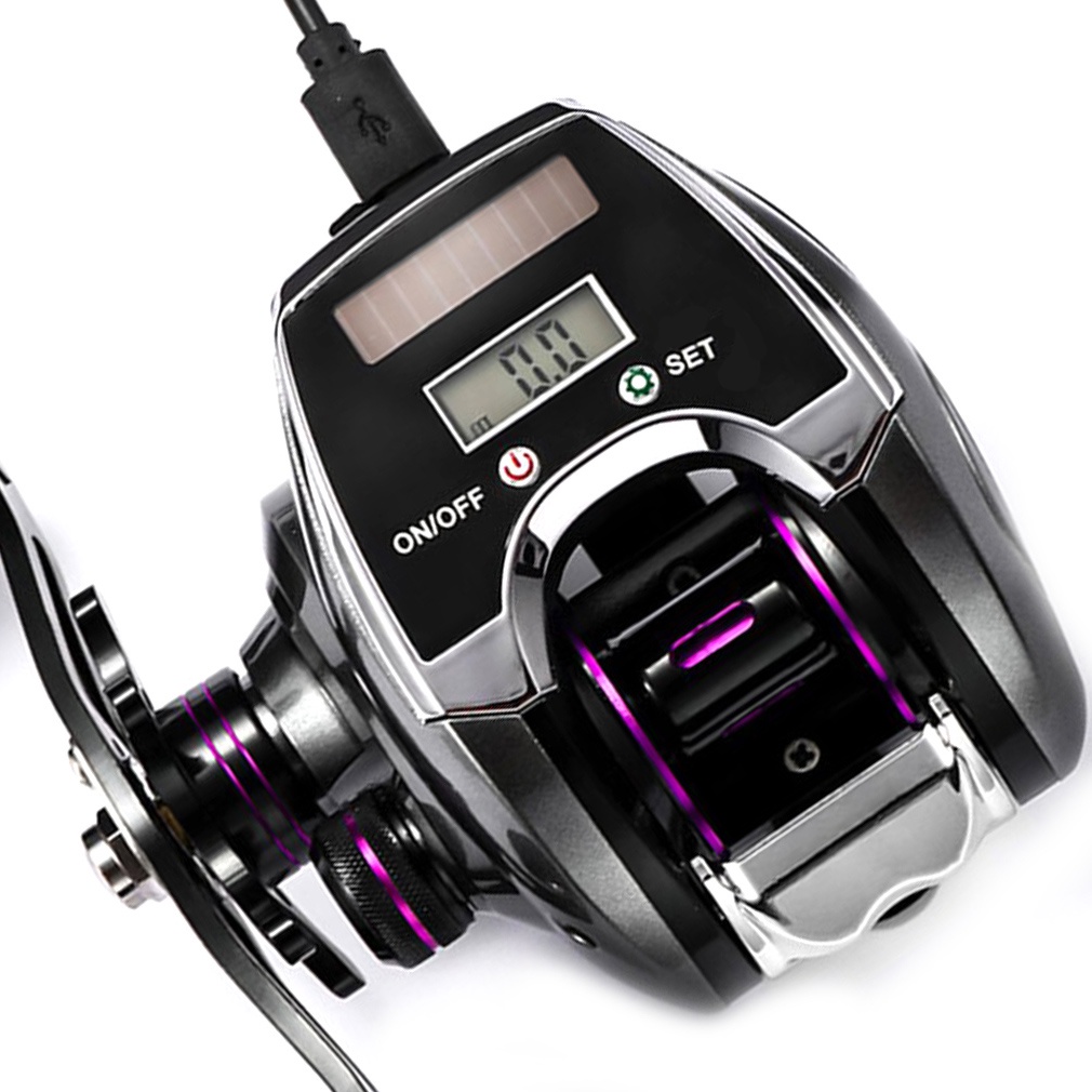 Metal Digital Display Electric Fishing Reel 9 Gear Magnetic Brake ...