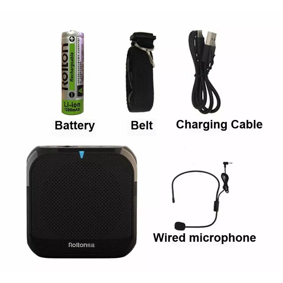 Rolton K600 Wireless Mic & Speaker Portable Voice Amplifier Bluetooth ...