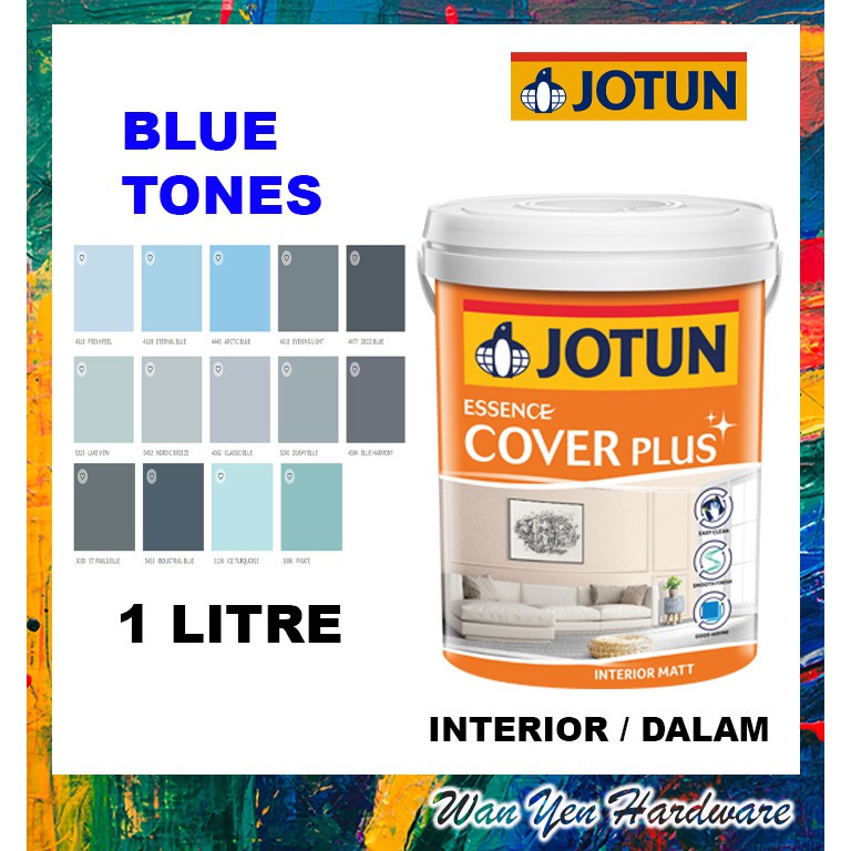 1 LITRES ( BLUE TONES ) JOTUN ESSENCE COVER PLUS MATT ( INTERIOR/DALAM ) | Shopee Malaysia