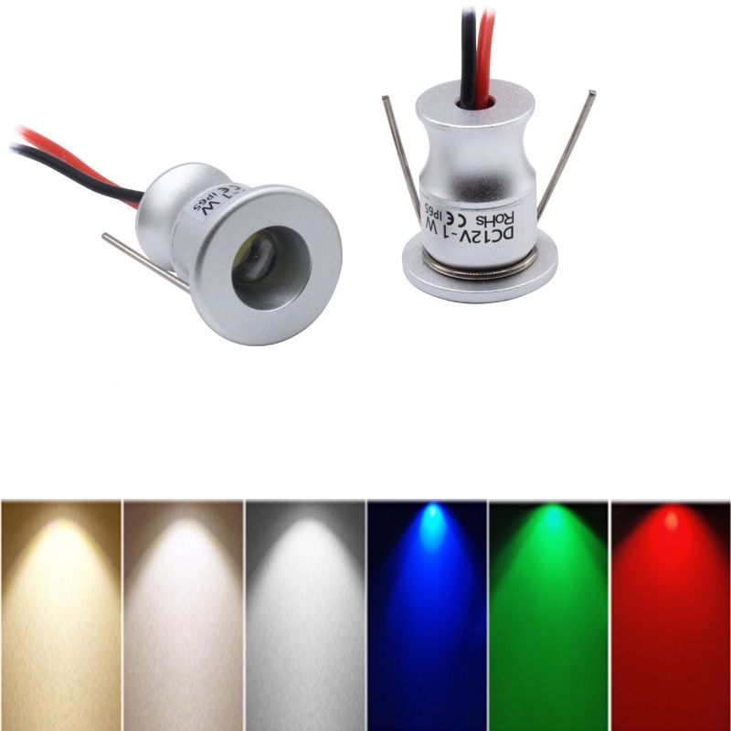 Small Spot Light 1W Mini LED Spotlight DC AC12V 15mm Cutout Recessed ...