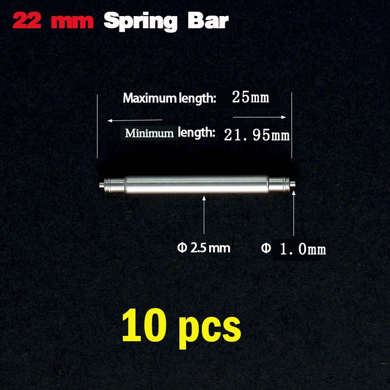 10 Pcs Spring Bars Diameter 2.5mm Stainless Steel Spring Bar Pin ...