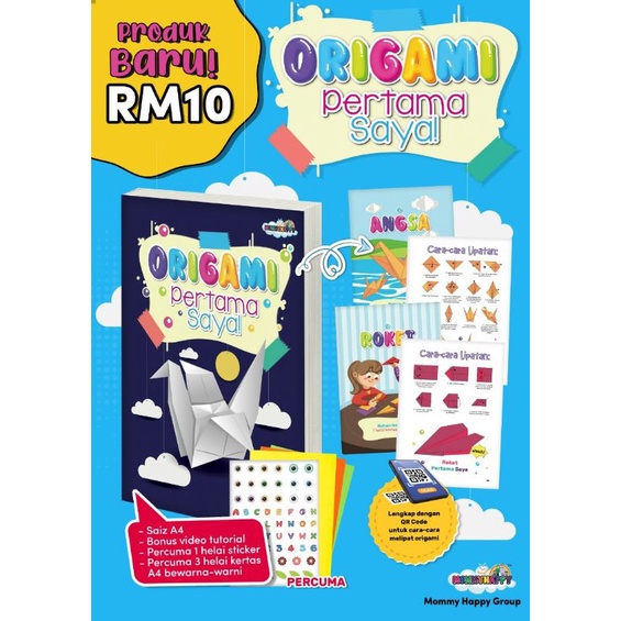 Buku Aktiviti Origami Kanak kanak Panduan Melipat Origami | Shopee Malaysia