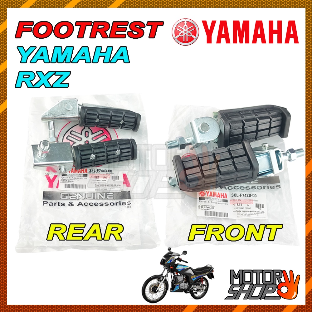 YAMAHA RXZ FRONT / REAR FOOTREST SET WITH BRACKET/NO BRACKET FOOT REST ...