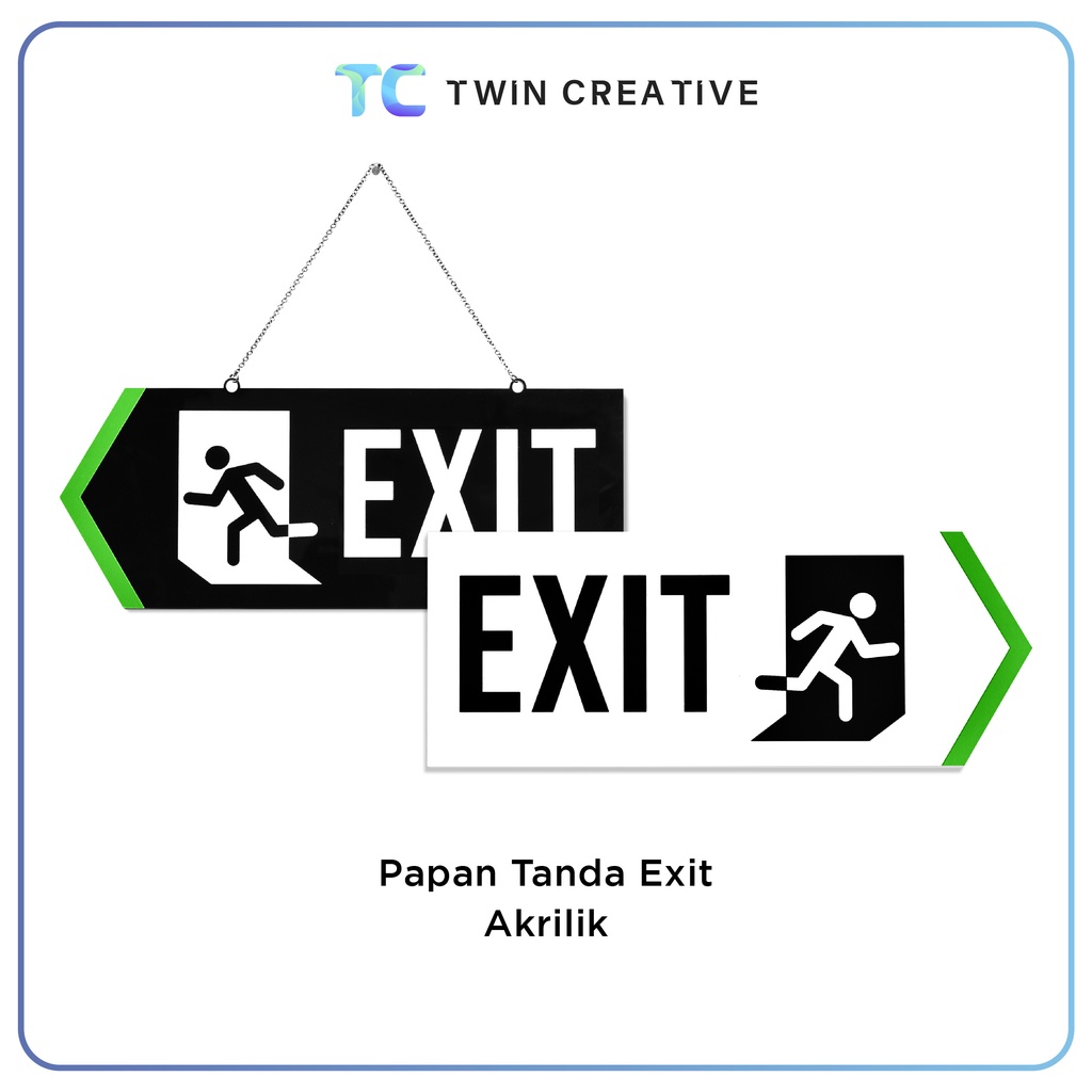 Notice Exit Room Acrylic Sign Board - Acrylic Exit Sign Board | Shopee ...