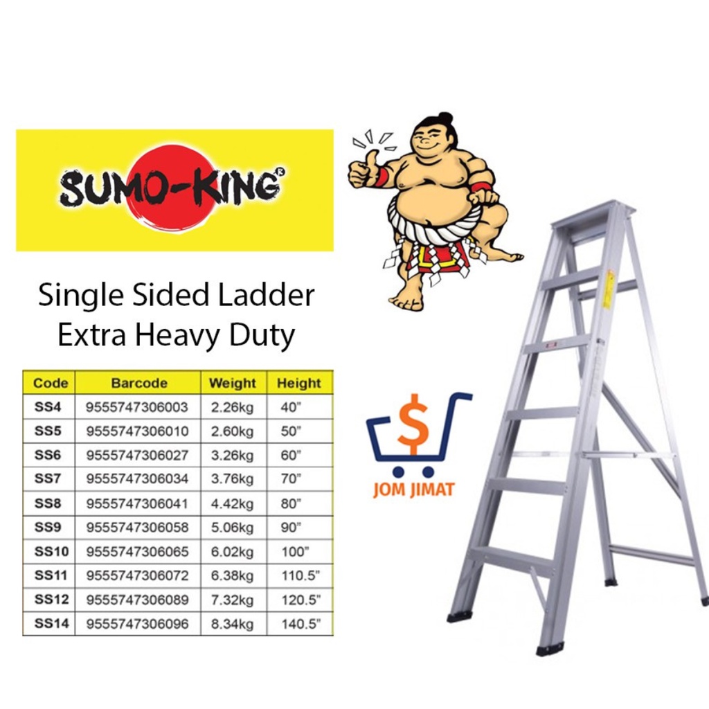[OFFER] SUMO KING Ladder Heavy Duty (Double Sided Ladder / Single Sided Ladder) Tangga Aluminium ...