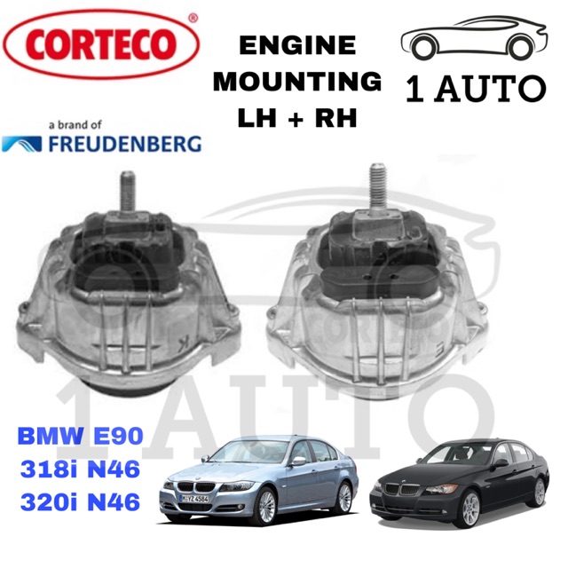 CORTECO GERMANY ENGINE MOUNTING RH + LH BMW E90 318i 320i E87 116i 118i 120i N45 N46 Engine ...