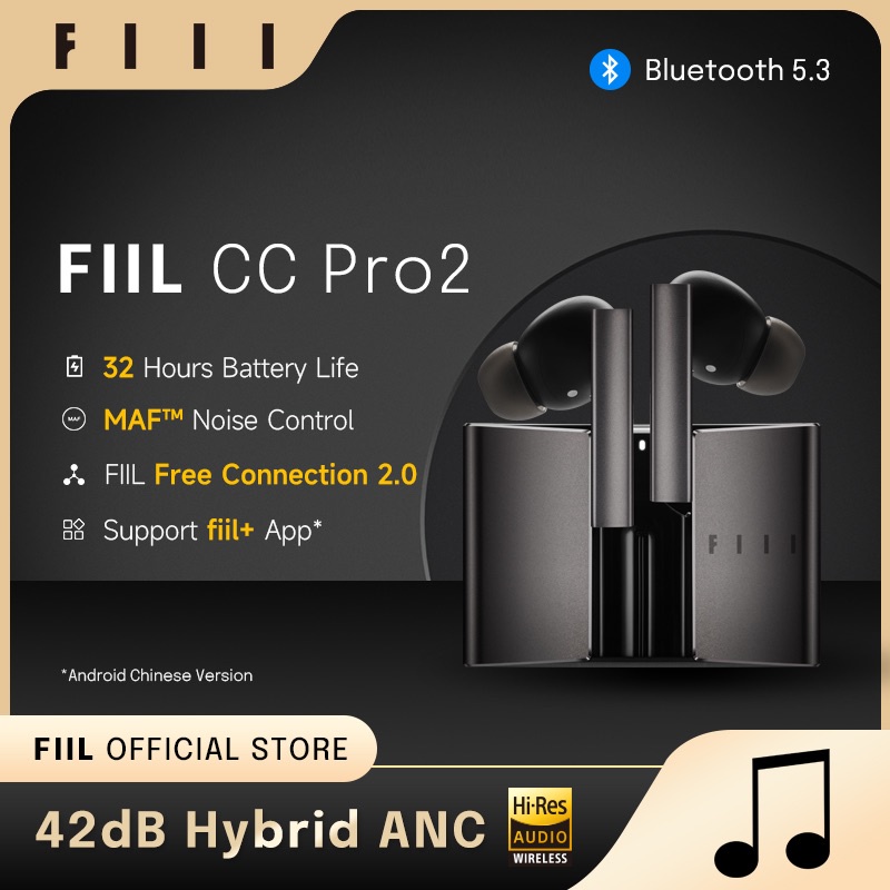 FIIL CC Pro2 New Bluetooth 5.3 TWS Earbuds 42dB ANC Headphones MAF ...