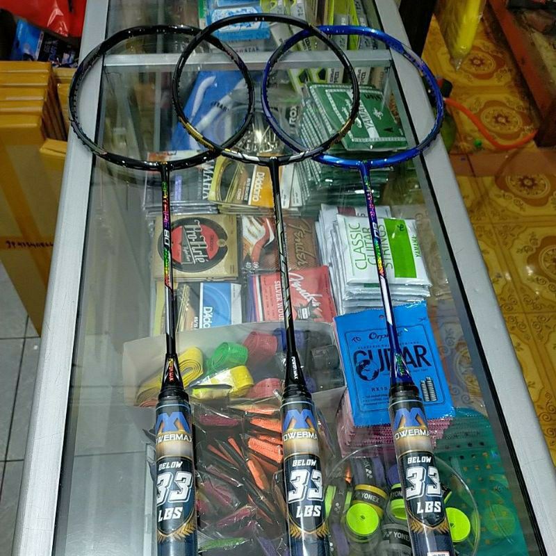 Badminton Racket POWER MAX 33 LBS | Shopee Malaysia