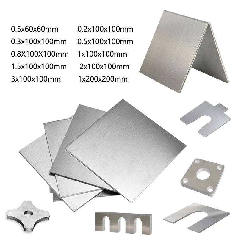 1pcs 304 Stainless Steel Plate Thick 1mm 1.5mm 2mm 3mm 0.8mm 0.5mm ...