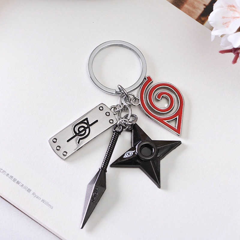 FQ Kunai Shuriken Konoha Ninja Keychain for Car Keys Bag Backpack ...