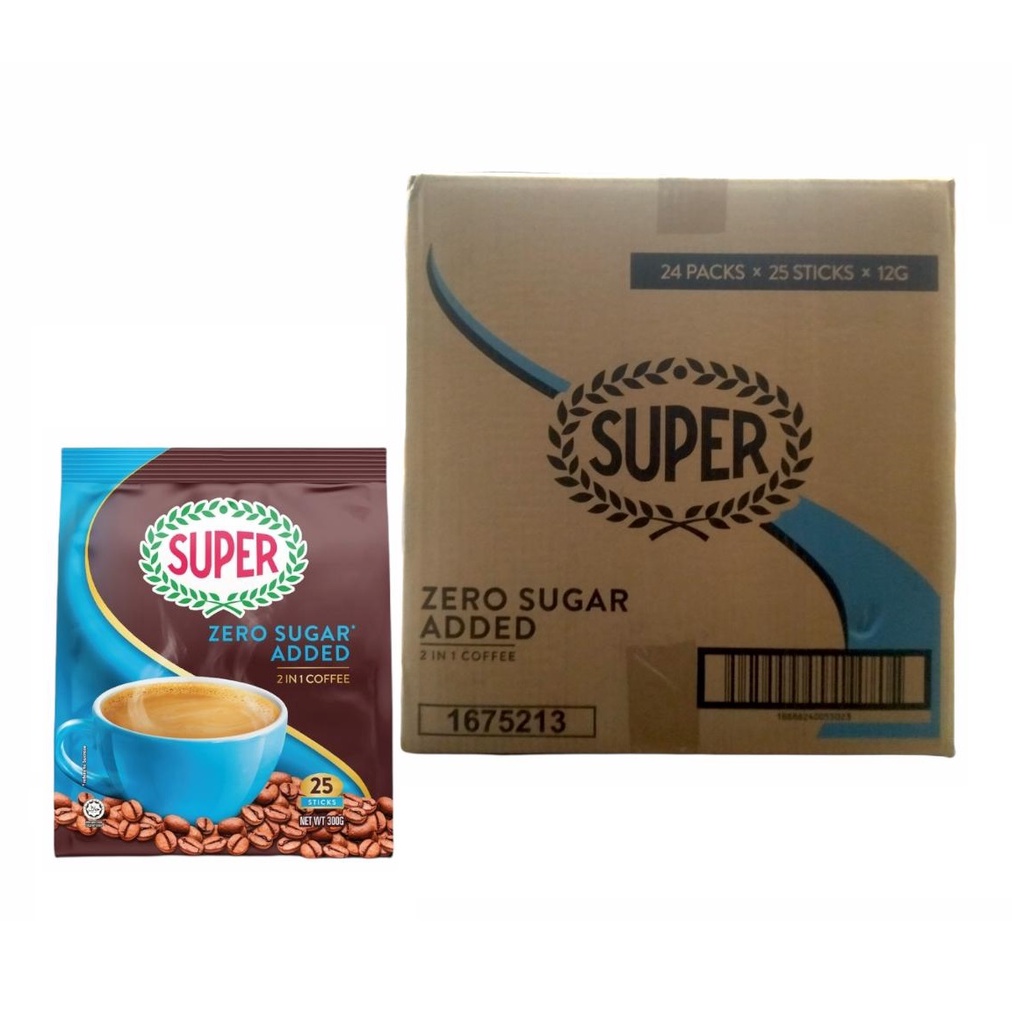 SUPER Original Zero Sugar Added 2in1 Instant Coffee 25sachetsX24PKTS ...