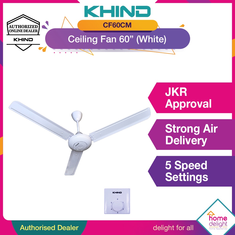 Khind JKR Ceiling Fan 60 Inch [ CF60CM ] | Shopee Malaysia
