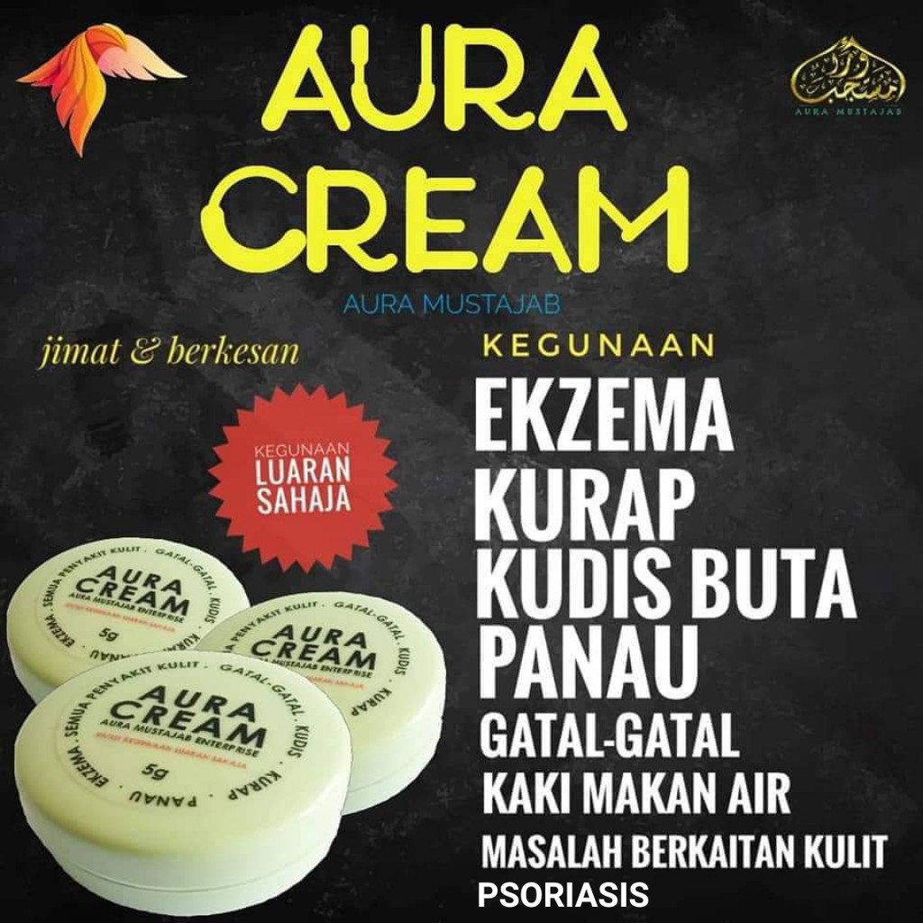 🔥 Aura Cream Aura Mustajab 💥RAWAT KULIT GATAL / PSORIASIS / EKZEMA ...