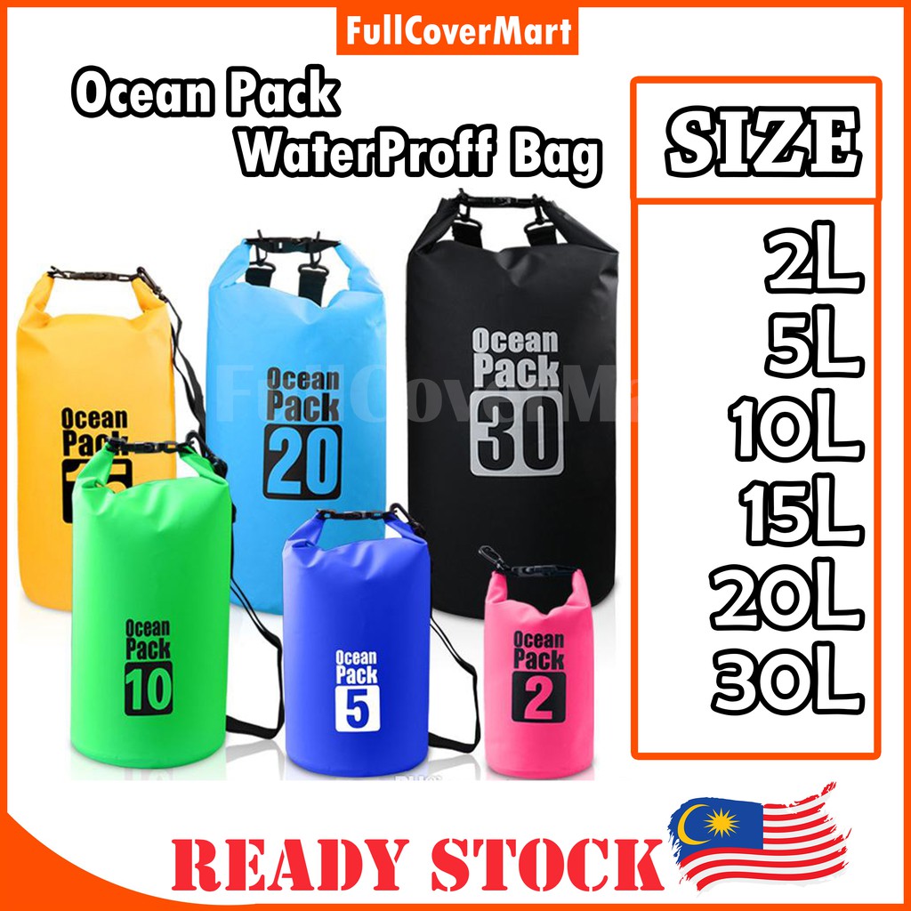 (WTR10) Dry Bag 3L 5L 10L 15L 20L 30L Extra Thick Waterproof Ocean Diving Go Travel Outdoor ...