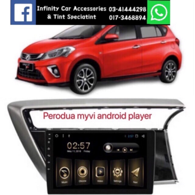 Perodua Myvi 2018-2025 android player with casing | Shopee Malaysia