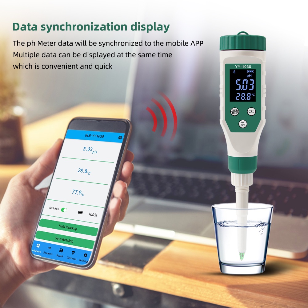 Yago Bluetooth Food Ph Meter Digital Ph Tester For Bread Dairy Fruit ...