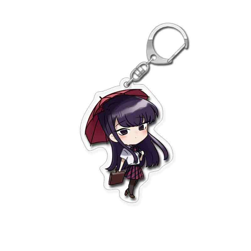 Cute Komi Can't Communicate Keychain Anime Keyring Cute Bag Pendant ...
