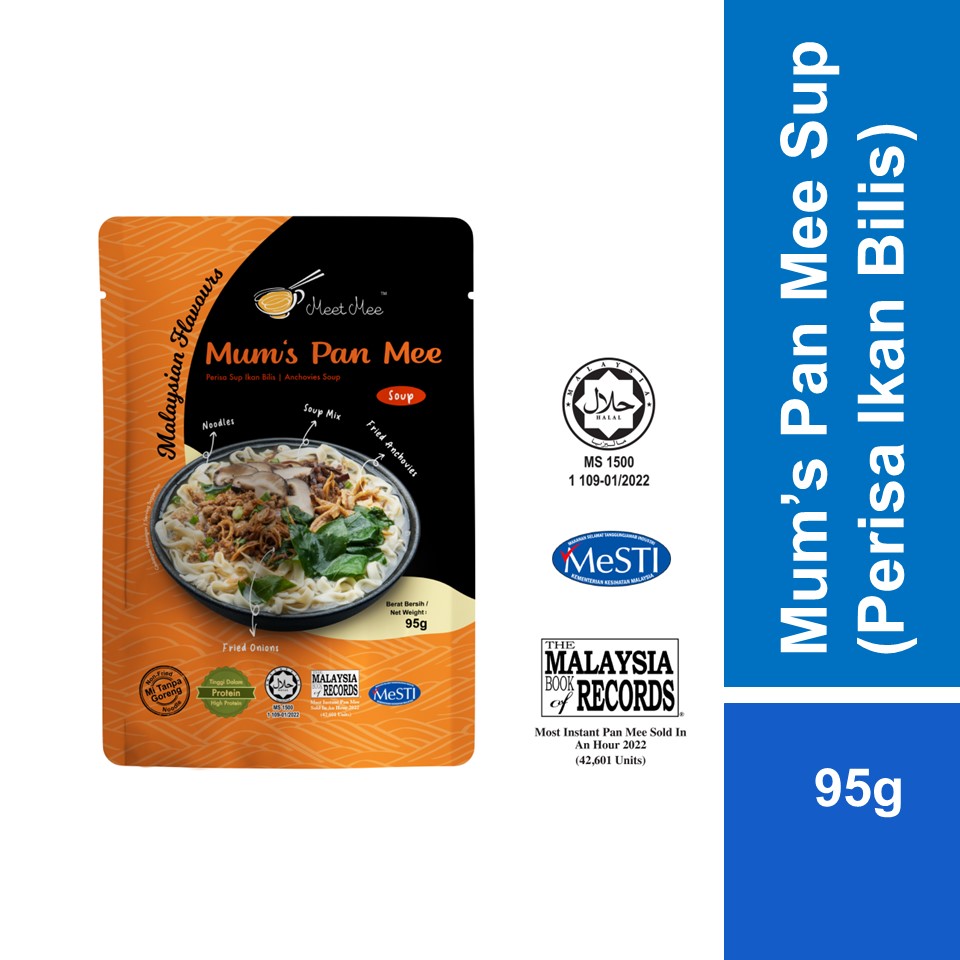 Meet Mee Mum's Soup Pan Mee (Anchovies Broth) 95g【HALAL】 | Shopee Malaysia