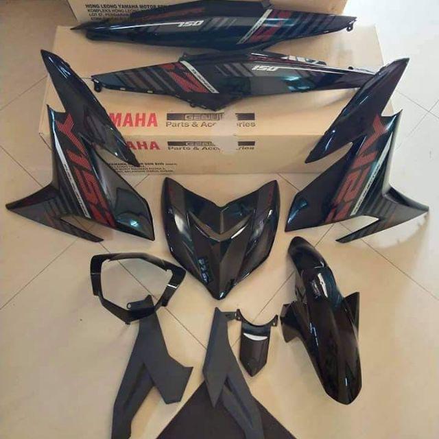 Coverset Yamaha Y15ZR Hitam 1st model 2015 Original HLY Y15 Ysuku V1 V2 2016 First model black ...