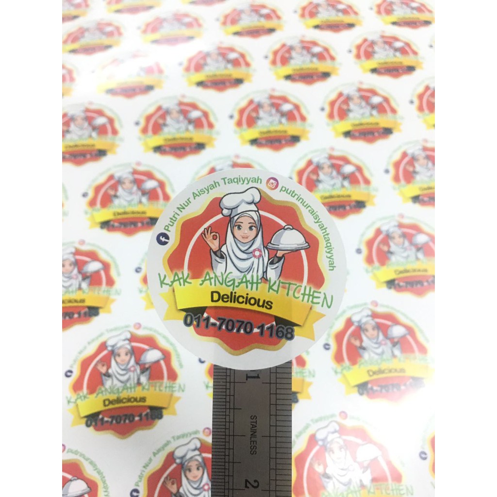 STICKER LABEL PRODUK MURAH | 50% KALIS AIR | MIRRORCOATED | DESIGN ...
