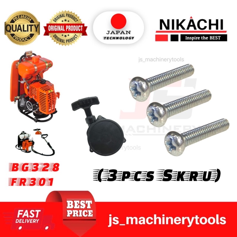 BG328 Recoil Starter Assy Nikachi 3 Holes Tanika/Tanaka/FR3001 /FR301 ...