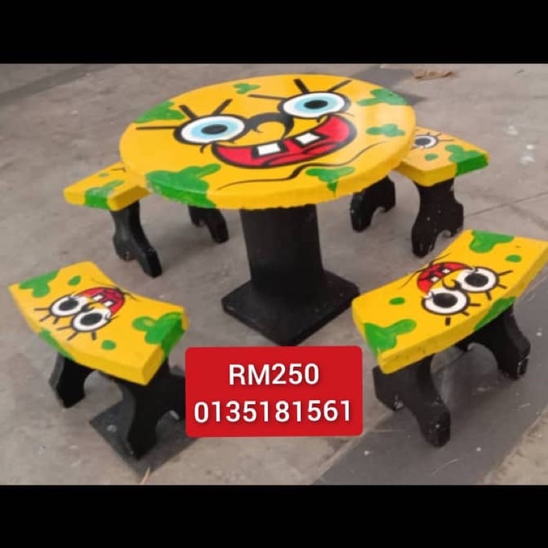 KERUSI MEJA BATU [UTK COD WSP 0135181561] SET MEJA KERUSI BATU MURAH ...