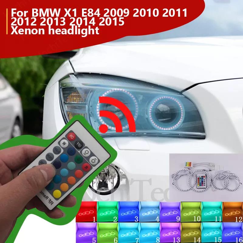 Multi-Color Ultra bright RGB LED Angel Eyes kit with RF remote For BMW ...
