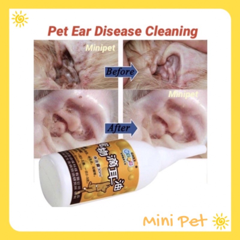 Pet Ear drop for Odor / Ear Mites / Infection Cleaning Drop 30ml ...