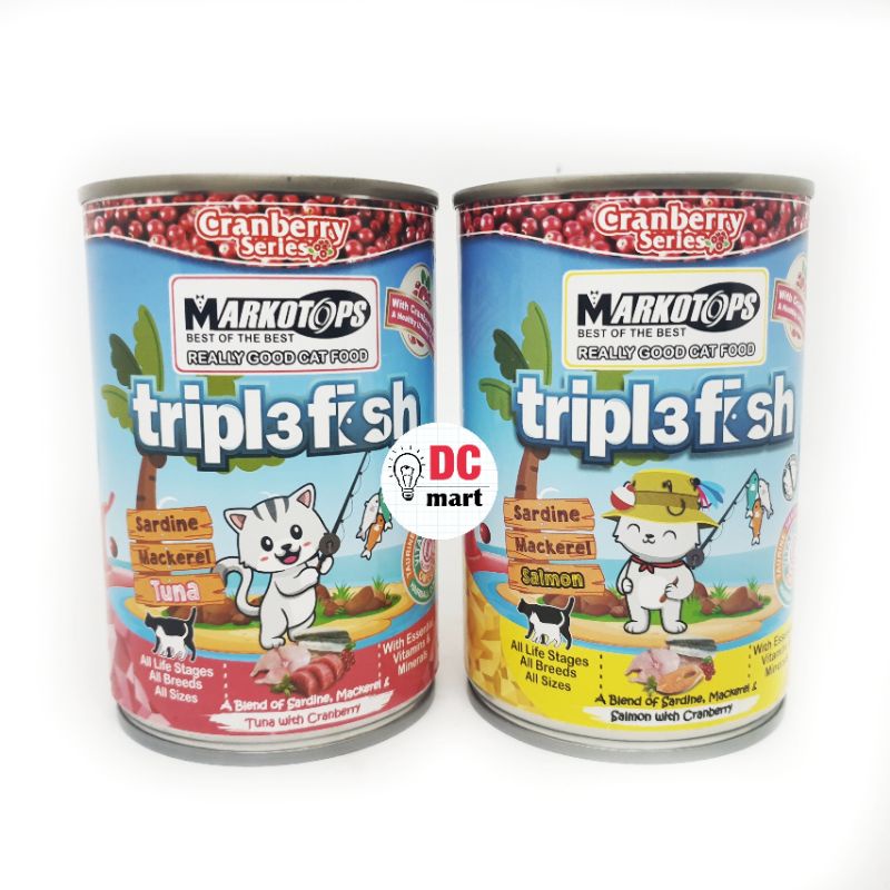 Markotops Cans ALL LIFE STAGES TRIPLEFISH/TRIPL3 FISH/Adult Cat Food ...