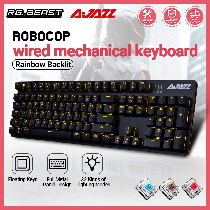 【Ready stock】RG.BEAST Ajazz Robocop Gaming Keyboard Wired Mechanical ...