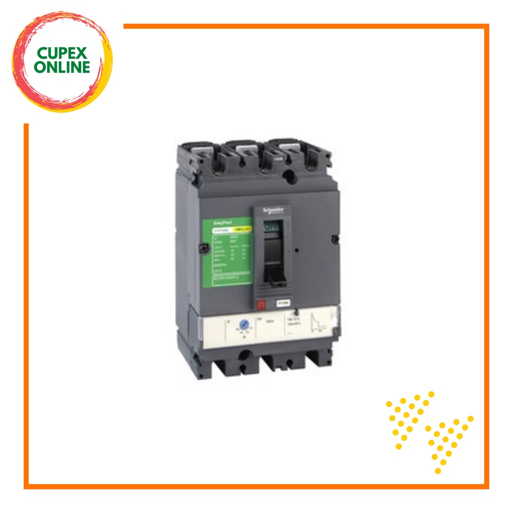 SCHNEIDER ELECTRIC EASYPACT CVS100N MCCB 3P - 50A OR 63A OR 160A (cupex ...