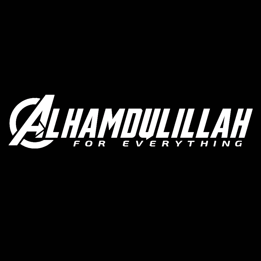 Alhamdulillah Avenger car stickers Khalimah/ stickers kereta ...