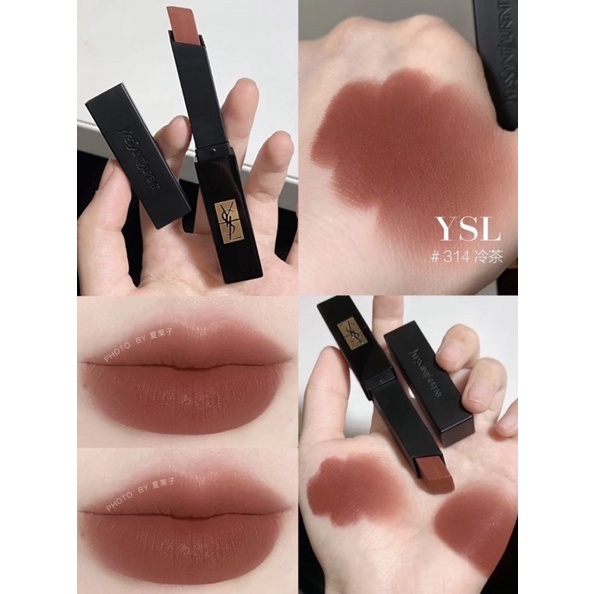 YSL 小黑条新色号 ROUGE PUR COUTURE THE SLIM VELVET RADICAL #314 💓 | Shopee ...