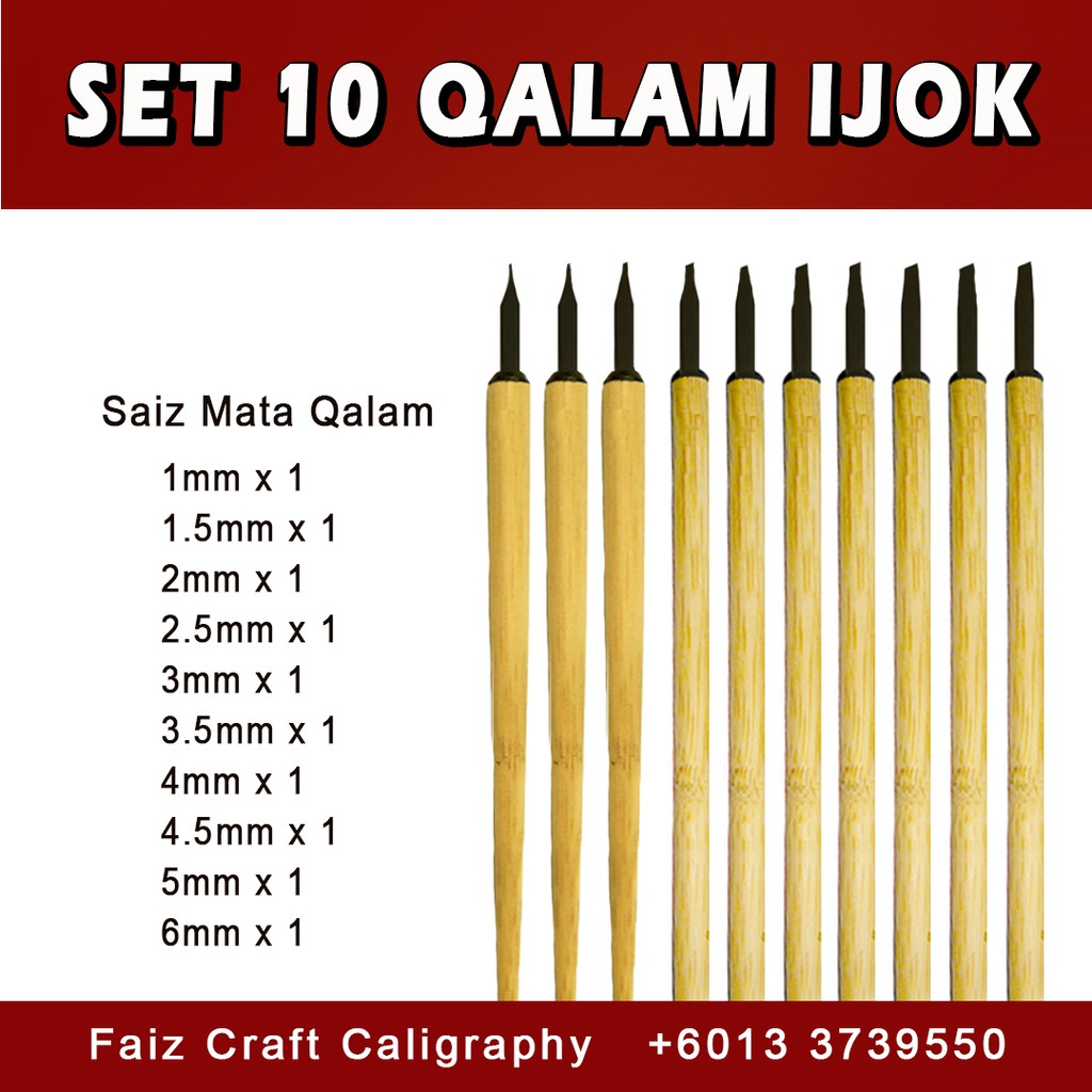 SET 10 QALAM IJOK PENULISAN KHAT/JAWI | Shopee Malaysia