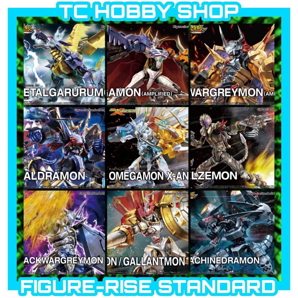 (MY) Bandai FRS Figure Rise Standard Amplified Black Wargreymon Alphamon Omegamon Dukemon ...