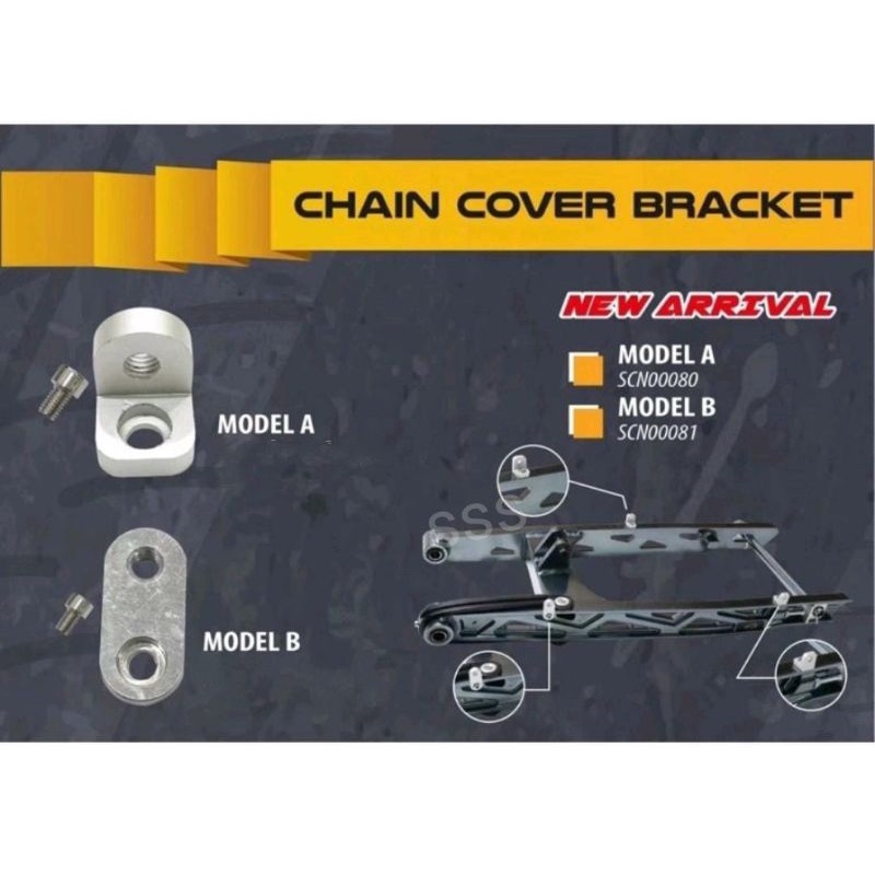 Bracket Chain Cover Swing Arm Alloy Cnc Rantai y15zr Lc136 Rs150 Vf3i ...