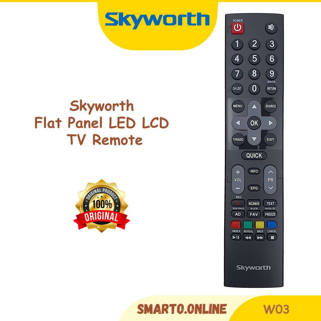 Skyworth Flat Panel LED TV Remote Control (539J-266700-W03) Skyworth Original LED TV Remote ...