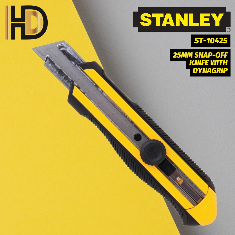 STANLEY DYNAGRIP 25MM High Impact Sharp Snap Off Knife / STANLEY 10-425 DYNAGRIP 25MM High ...