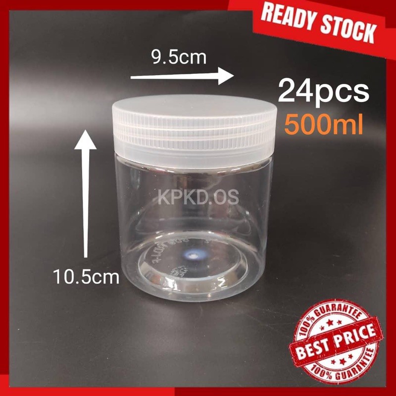 24pcs 500ml BALANG SILINDER TRANSPARENT CANTIK / MURAH / VIRAL ...