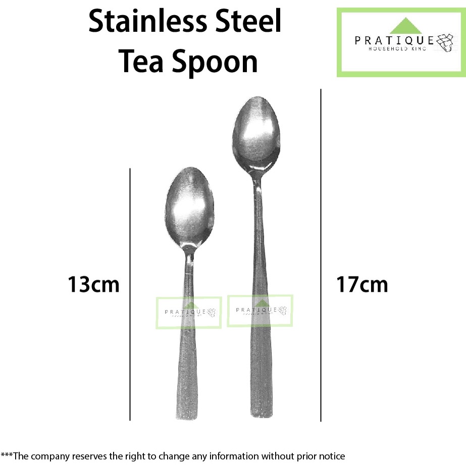 12pcs Stainless Steel Tea Spoon/ Soda Spoon/ Sudu Teh Kecil | Shopee ...