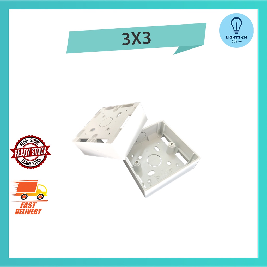 PVC Box Surface Type 3x3 3x7 3x10 3x12 Electrical Box Base Switch Box ...