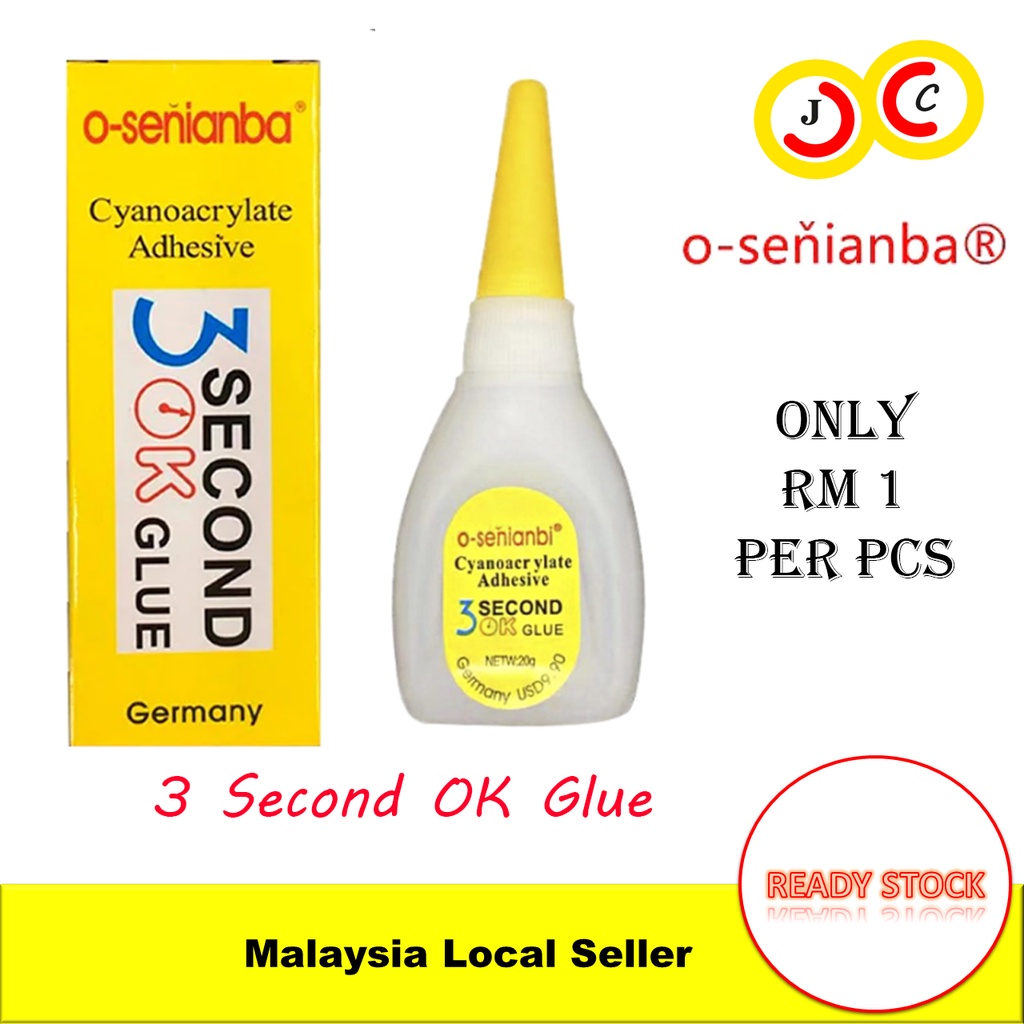 O - senianba Cyanoacrylate Adhesive 3 SECOND OK GLUE Strong 3 Seconds ...