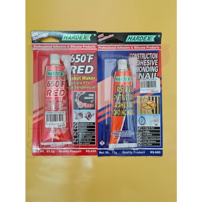 HARDEX Construction/Gasket Maker Adhesive Bonding Nail/High Temp ...