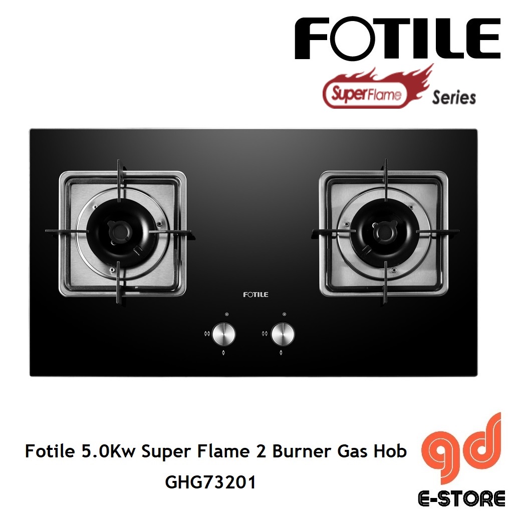 Fotile Super Flame Series 5.0KW Built-in 2 Burner Hob GHG73201 FD2B ...