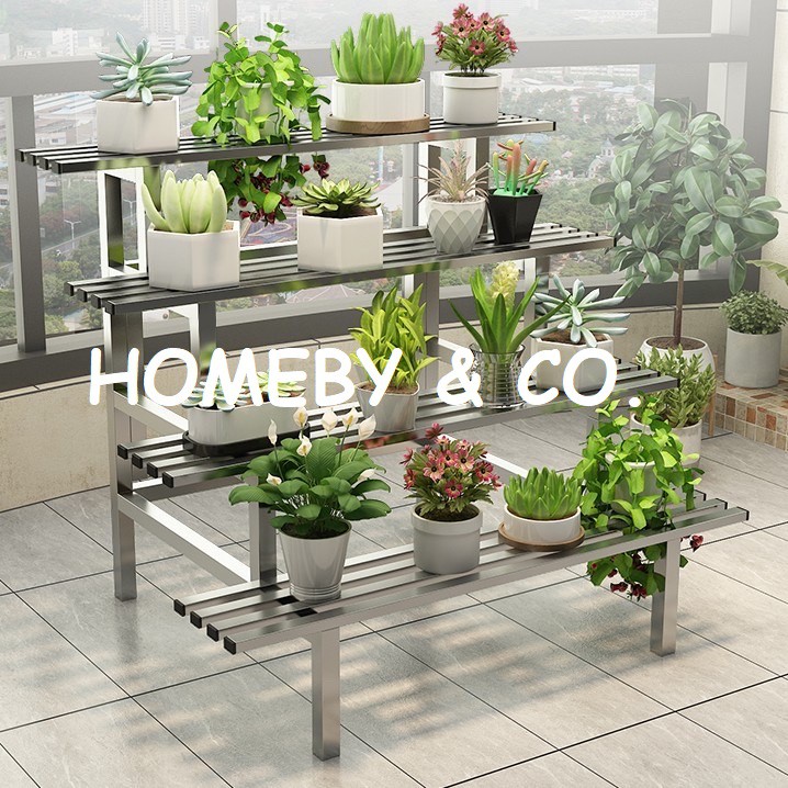 Rak Bunga Bertingkat Rak Pasu Bunga Outdoor Stainless Steel Flower Rack ...