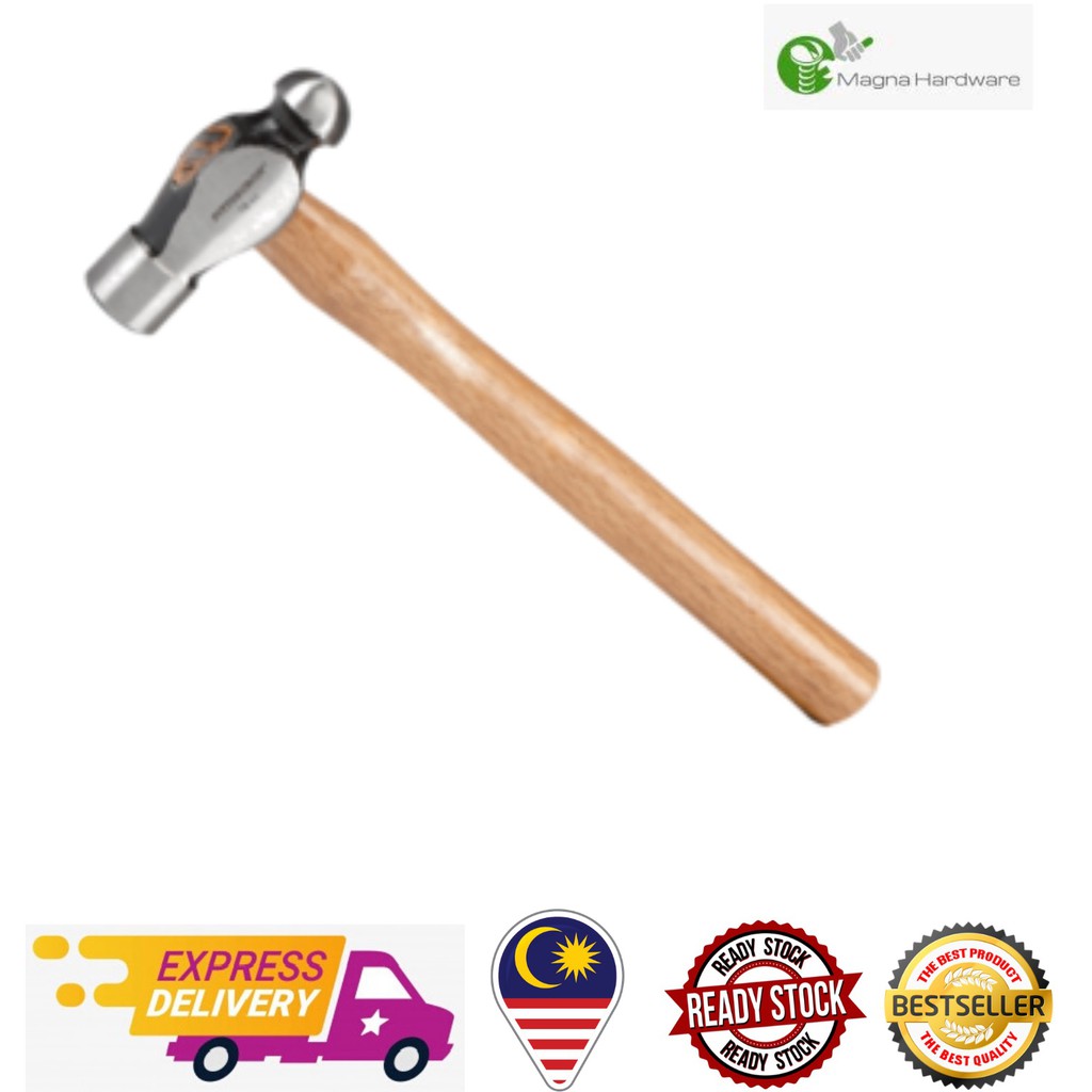 Ball Pein Hammer / Tukul Bola Pein / Wood Handle / Pemegang Kayu / 1/2 ...