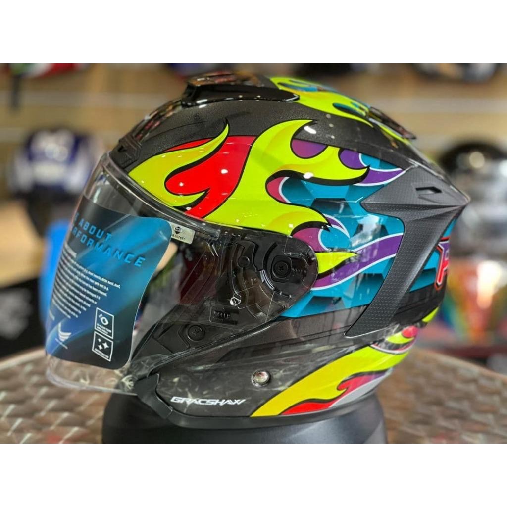 HELMET GRACSHAW Gaizer G838 PYRO !! !! ADA SIRIM YE!! | Shopee Malaysia