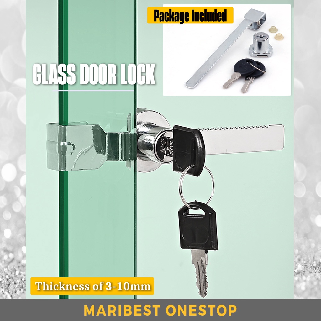 Glass Cabinet Lock with Keys Sliding Window Glass Door Lock Shop ...